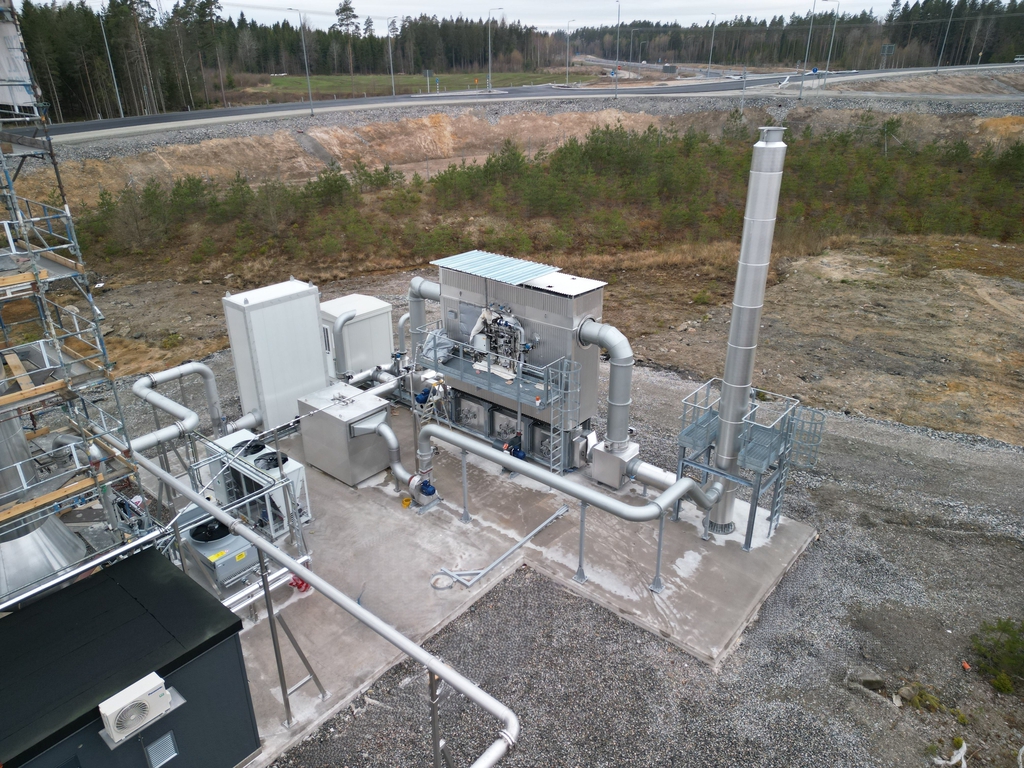 POST-COMBUSTION PLANT FOR UPGRADING OF BIOGAS IN BIOMETHANE OFF GAS